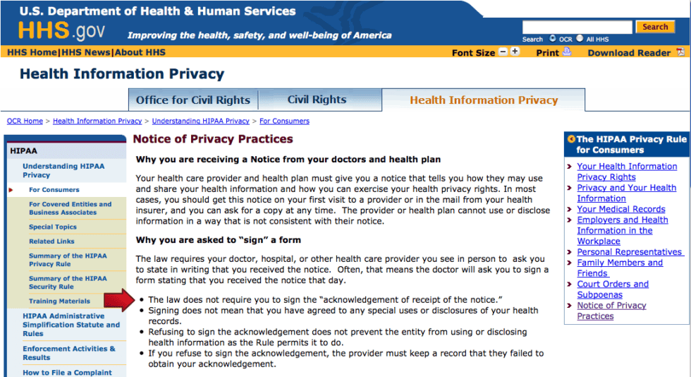 HIPAA - KNOW YOUR RIGHTS IN THE EXAM ROOM - Citizens' Council For ...