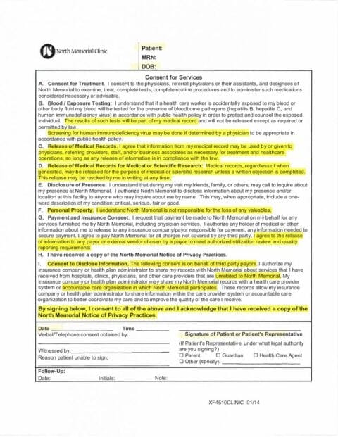 Consent Forms In The Hospital - Citizens' Council For Health Freedom