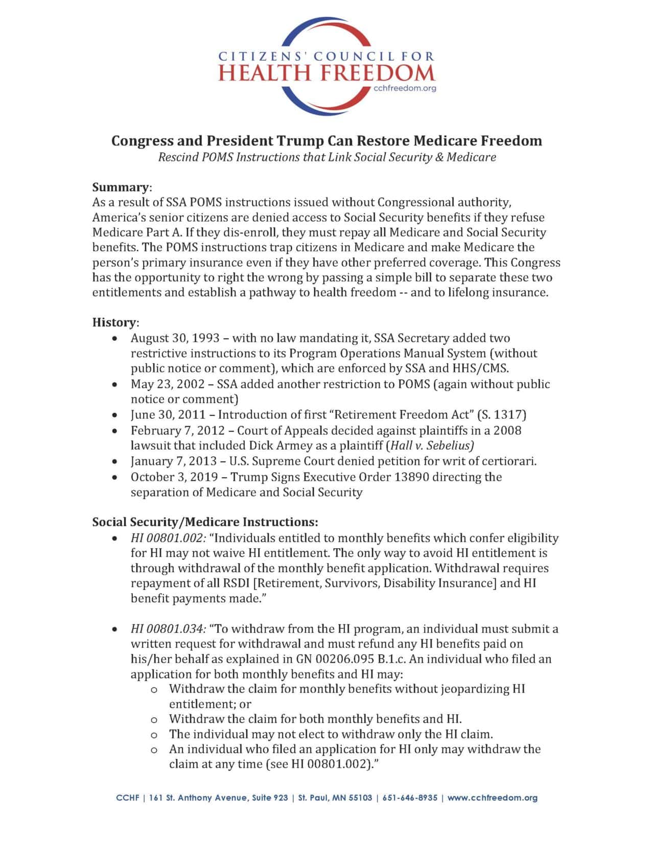 Medicare Opt-Out - Citizens' Council For Health Freedom