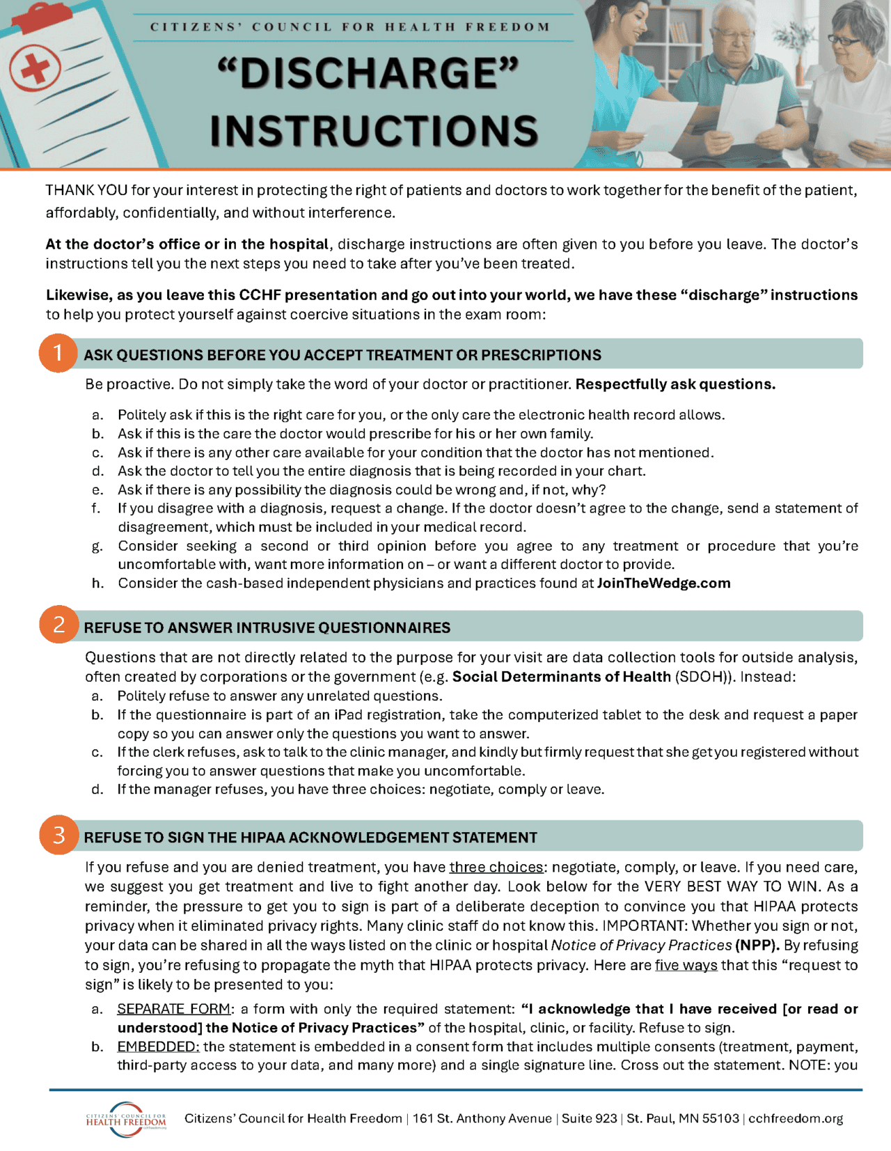 Helpful Handouts - Citizens' Council For Health Freedom